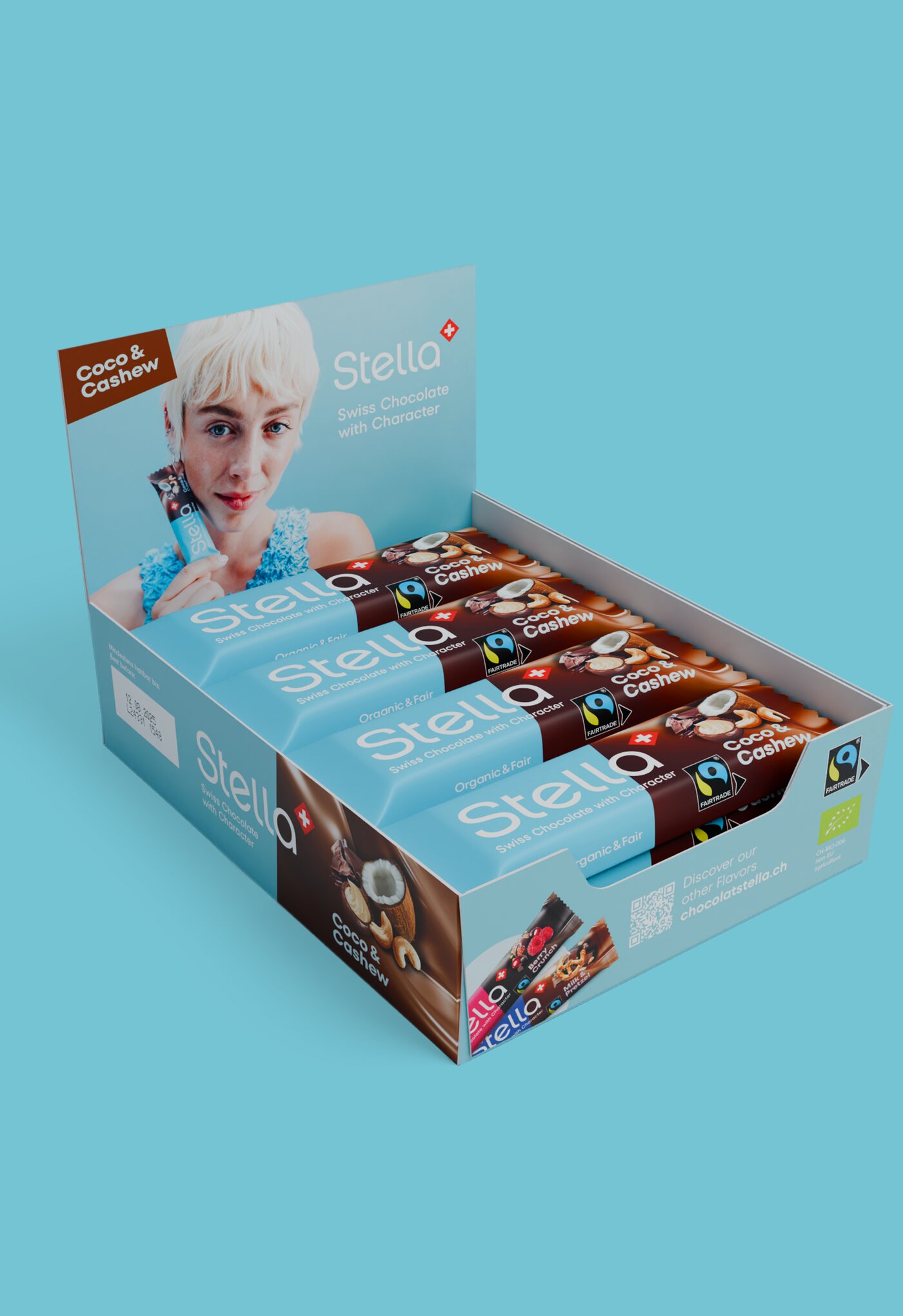 Coco & Cashew | Display 12 x 33g Order now from chocolatstella